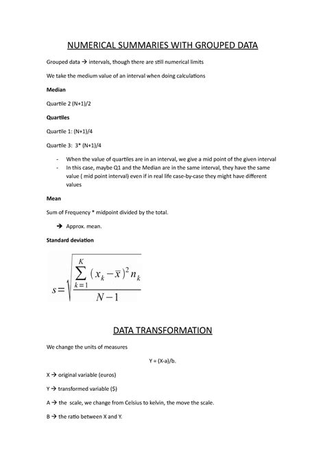 Lecture 3 Grouped Data And Data Transformation Numerical Summaries