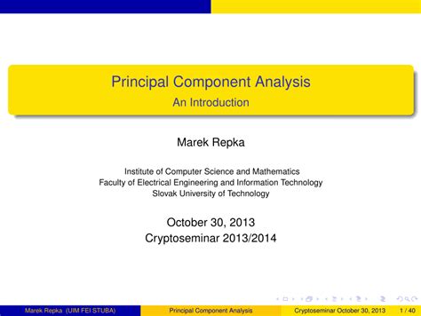 Pdf Principal Component Analysis An Introduction