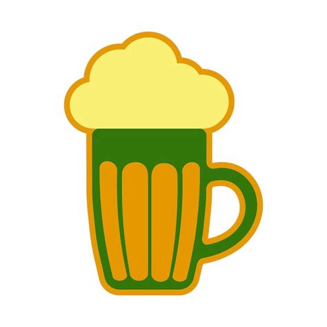 Premium Vector St Patricks Day Beer Mug In Flat Style For Print And