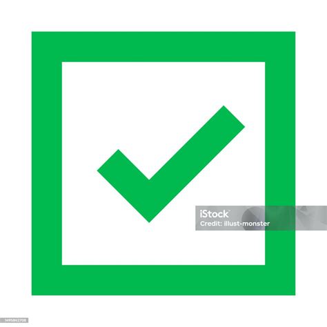 Green Checkbox Input Box Vector Stock Illustration Download Image Now Check Mark Green