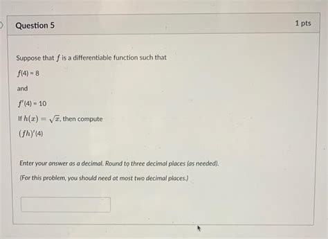 Solved Suppose That F Is A Differentiable Function Such That