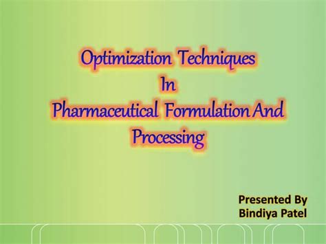 Optimization Techniques Pptx Computer Software And Applications Computing