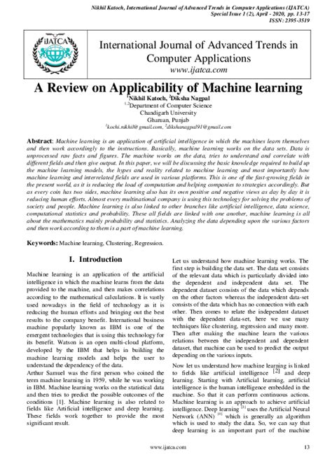 Pdf A Systematic Literature Review Of Machine Learning Technique