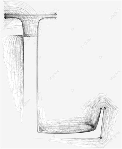 Hand Draw Font Letter L Vector Illustration Drawing Graphic Alphabet