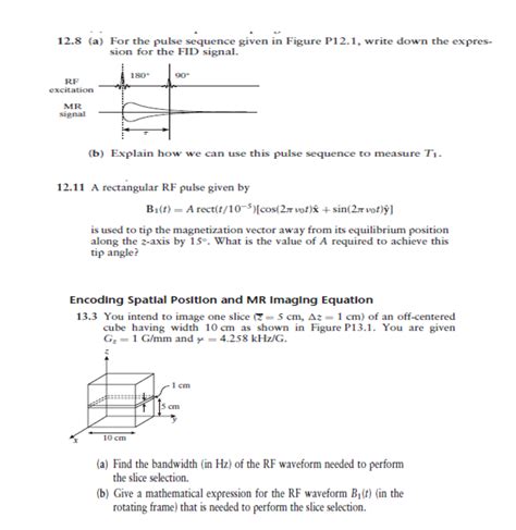 Solved A For The Pulse Sequence Given In Figure Chegg