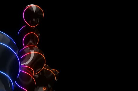 네온 조명과 검은 액체의 방울을 분리 비행의 창조적 인 미래 지향적 인 배경 3d 일러스트레이션 0명에 대한 스톡 사진 및 기타 이미지 Istock