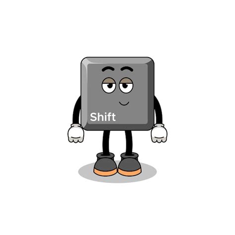 Premium Vector Keyboard Shift Key Cartoon Couple With Shy Pose
