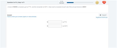 solved question 3 of 12 step 1 of 1 3 15 correct a total of