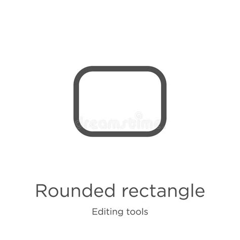 Rounded Rectangle Icon Vector From Editing Tools Collection Thin Line