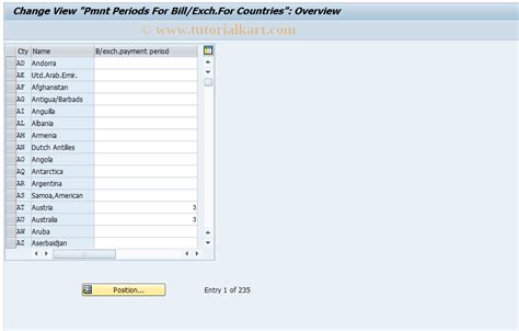 ob86 sap tcode c fi maintain table t005 wechf
