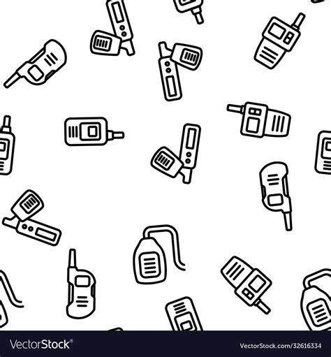 Walkie Talkie Device Seamless Pattern Royalty Free Vector