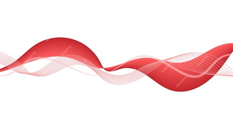 Premium Vector Red Wave Lines Pattern Abstract Background Modern Banner Wallpaper Frame