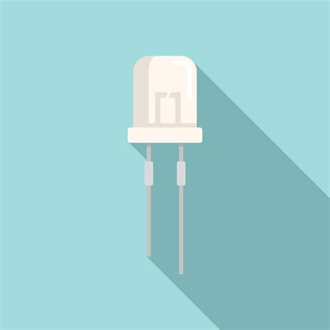Premium Vector Detector Diode Icon Flat Vector Led Bulb Power Diode
