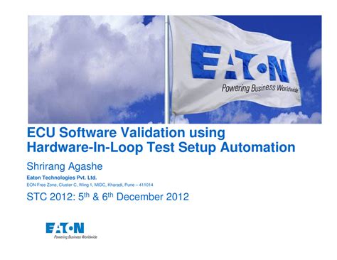 Ecu Software Validation Using Hardware In Loop Test Setup Automation