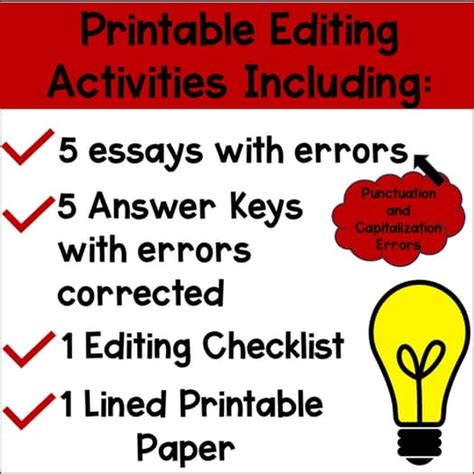 Essay Editing Capitalization And Punctuation 4th And 5th Grade Editing