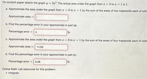 solved on scratch paper sketch the graph y 3x 2 the