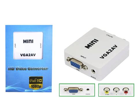Mini Vga To Av Hd Video Converter Adapter Ksk London