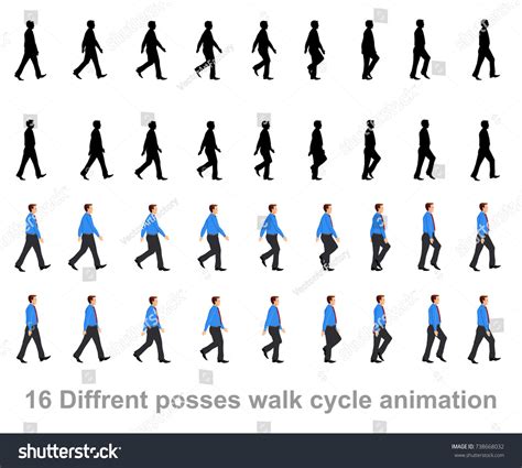Business Man Walk Cycle Stock Vector Royalty Free Shutterstock
