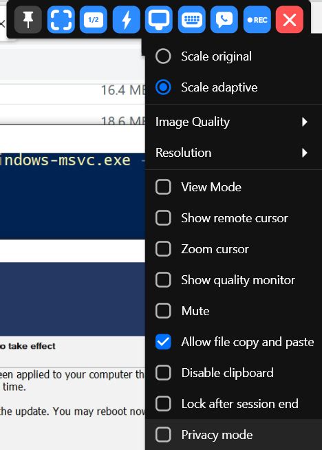 Nightly Cannot Enable Multiple Monitors On Toolbar Feature Issue Rustdesk Rustdesk