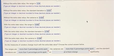 Solved Without The Extra Data Value The Range Is 354 Type