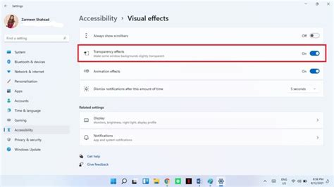 how to turn off taskbar transparency on windows 11 computers