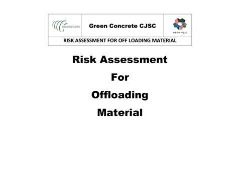 Risk Assessment Offloading Material King Salman Park
