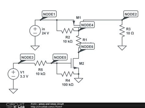 Pmos And Nmos Circuit CircuitLab