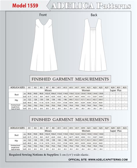 Adelica Pattern 1559 Plus Size Sewing Pattern Dress Textillia