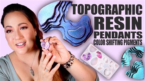 Topographic Stepped Tiered Layered Resin Pendants With Color Shifting Mica So Cool 😍