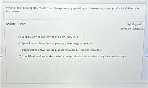 Solved Which Of The Following Statements Correctly Explains