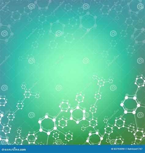 Geometric Abstract Background With Connected Line And Dots Structure Molecule And Communication