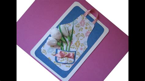 Подарок Маме своими руками ко Дню рождения День Матери Цветы из бумаги Открытка с цветами Youtube
