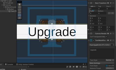 new to unity how to i make the big t on this button text disappear i cant make it go away r