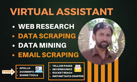 be your virtual assistant for web research data mining and scraping