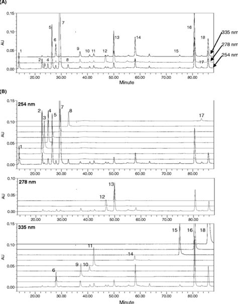 Stack Views A Different Detector Wavelength Hplc Chromatograms Of Download Scientific