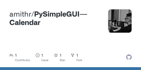 github amithr pysimplegui calendar