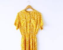 Popular Items For Mustard Yellow Dress On Etsy