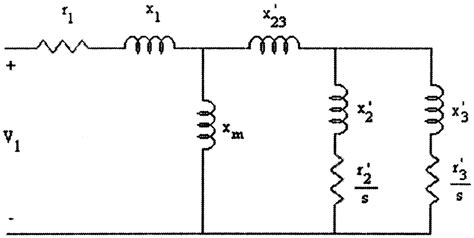 Steady State Equivalent Circuit Of A Double Cage Induction Machine