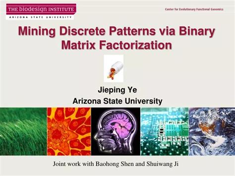 ppt mining discrete patterns via binary matrix factorization