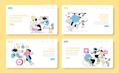 Premium Vector Ai In Hr Management Set Illustration Of Ai