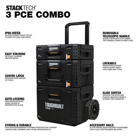 Toughbuilt Stacktech 3 Piece Combo Bunnings New Zealand