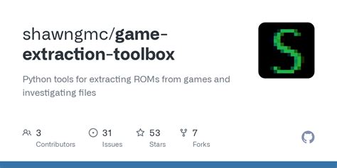 github shawngmc game extraction toolbox python tools for extracting