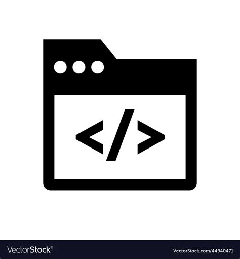 tag coding icon or web page source icon royalty free vector
