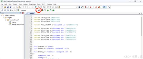 Stm32学习笔记（一、使用dap仿真器下载程序）任务1打开给定的项目工程。利用dap 仿真器下载调试工程项目观察实现现象。 实验 Csdn博客