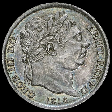 1816 George III Milled Silver Sixpence EF