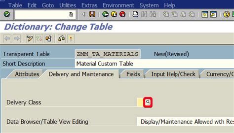How To Create Transparent Table In SE11 SAPported