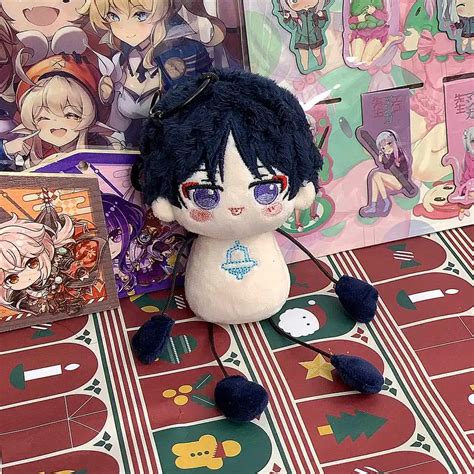 애니메이션 원신 임팩트 방랑자 코스프레 바디 봉제 인형 15cm 개미 당고 가방 펜던트 키체인 선물 티몬