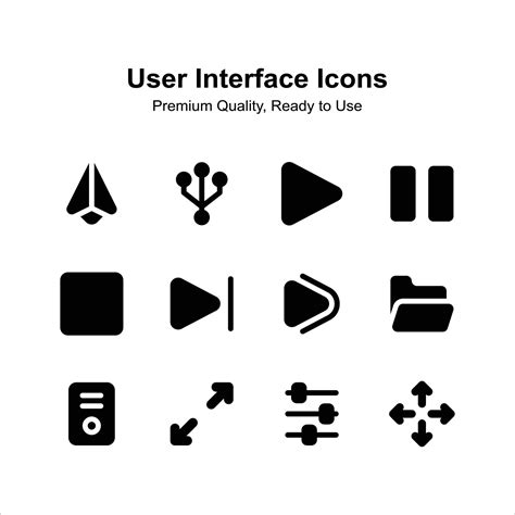 Pixel Perfect User Interface Icons Set Isolated On White Background 45948260 Vector Art At Vecteezy