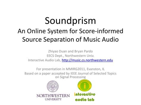 ppt soundprism an online system for score informed source separation