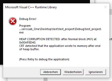 C Meaning Of Error Message Heap Corruption Detected Stack Overflow